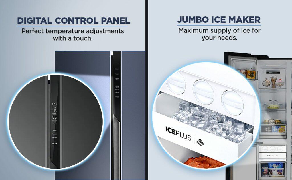 Buy Haier HRT-683IS. 598 Litre 3 Door Side by Side Refrigerator with 83 ...